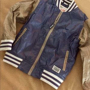 Next Brand | Jackets & Coats | Guc 6 Boy Blue Tan Letterman Jacket ...